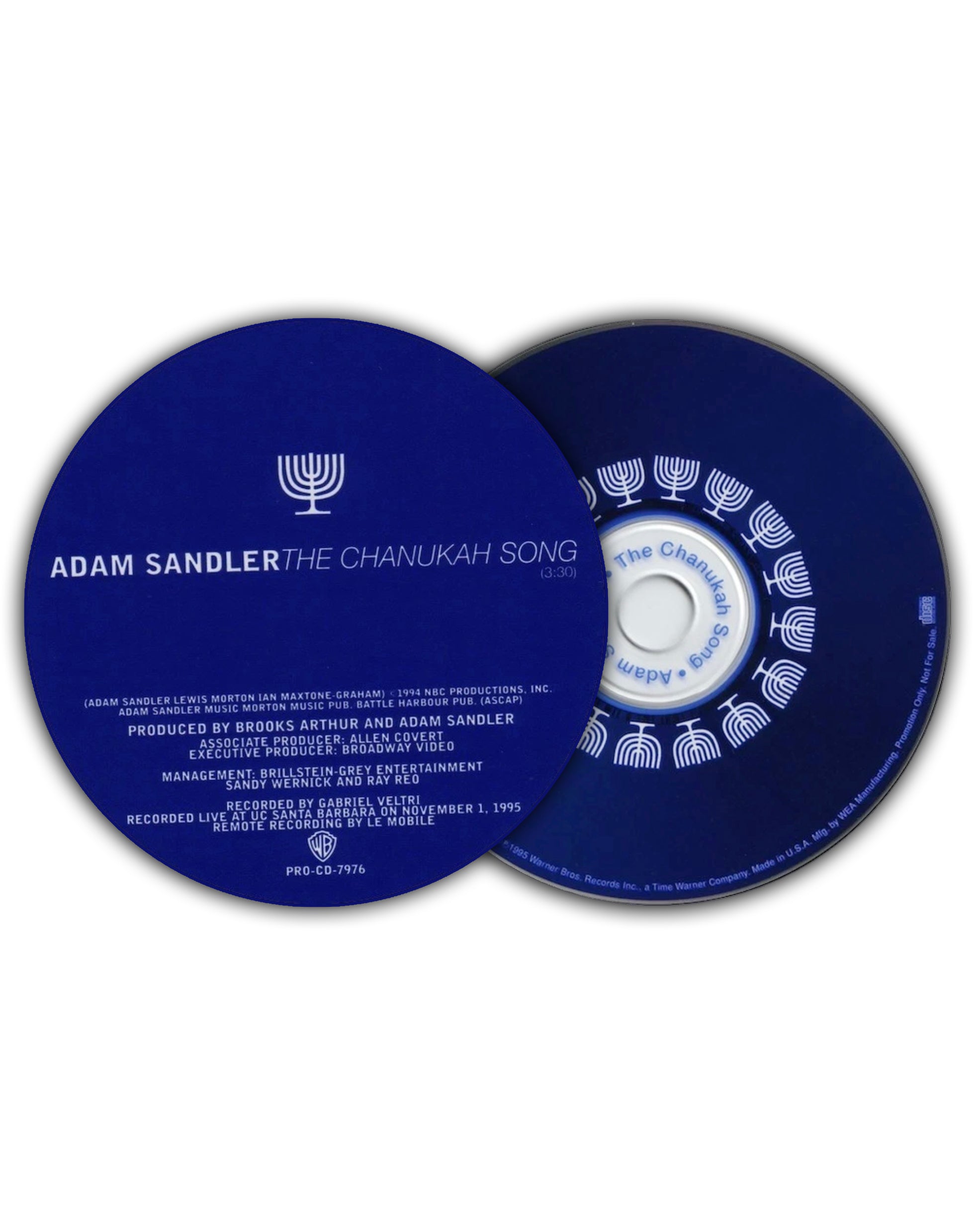 1995 Adam Sandler Chanukah Song CD Promo - Kiki Wonder