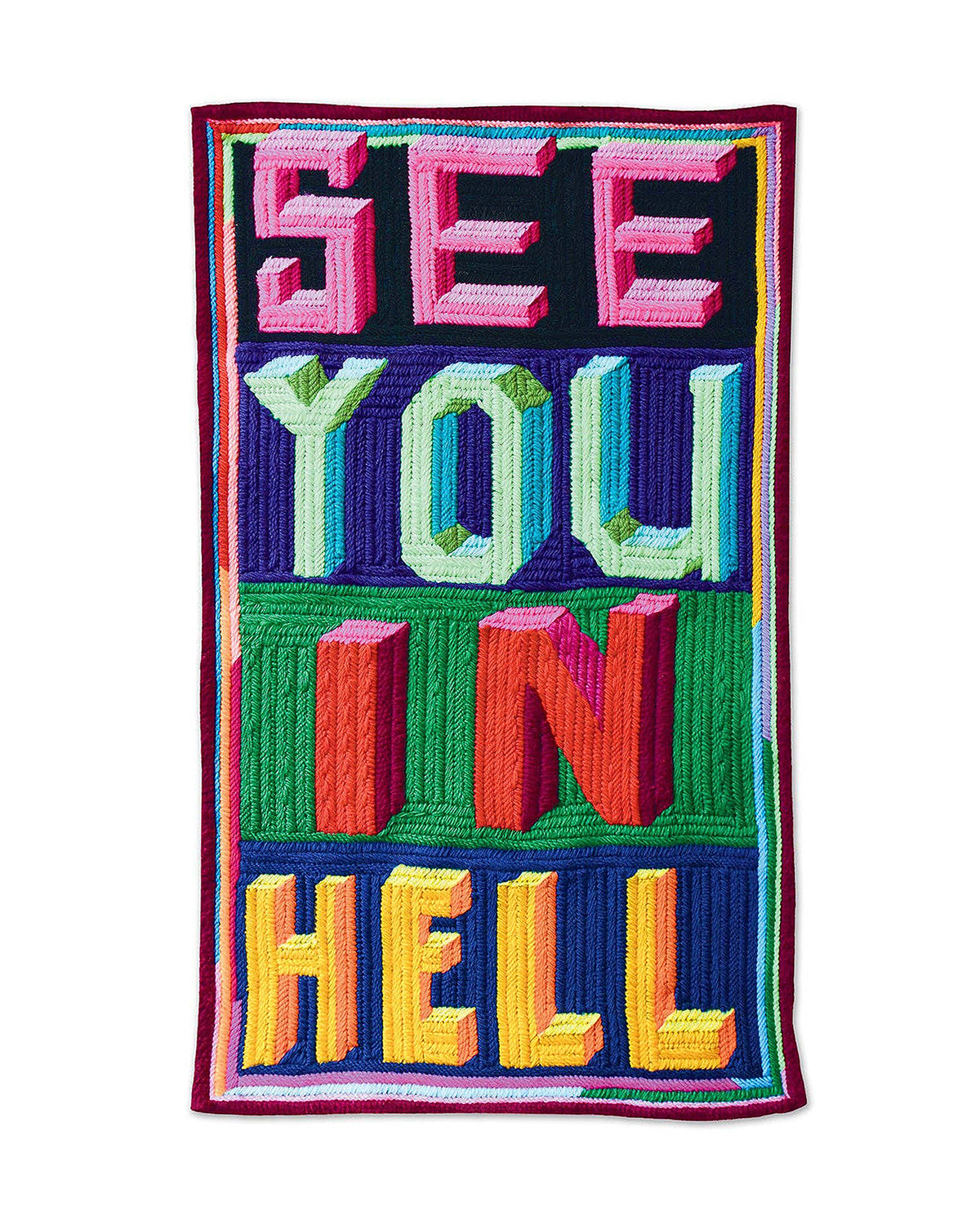 "See You In Hell" Tea Towel, Third Drawer Down - Kiki Wonder