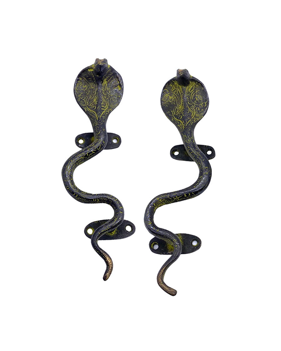 Brass Snake Door Handles - Kiki Wonder