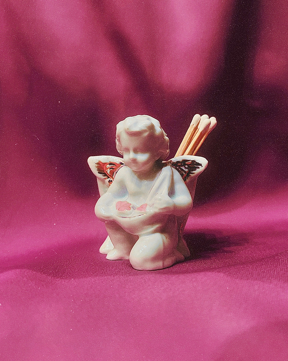 Vintage Cupid Match Holder - Kiki Wonder