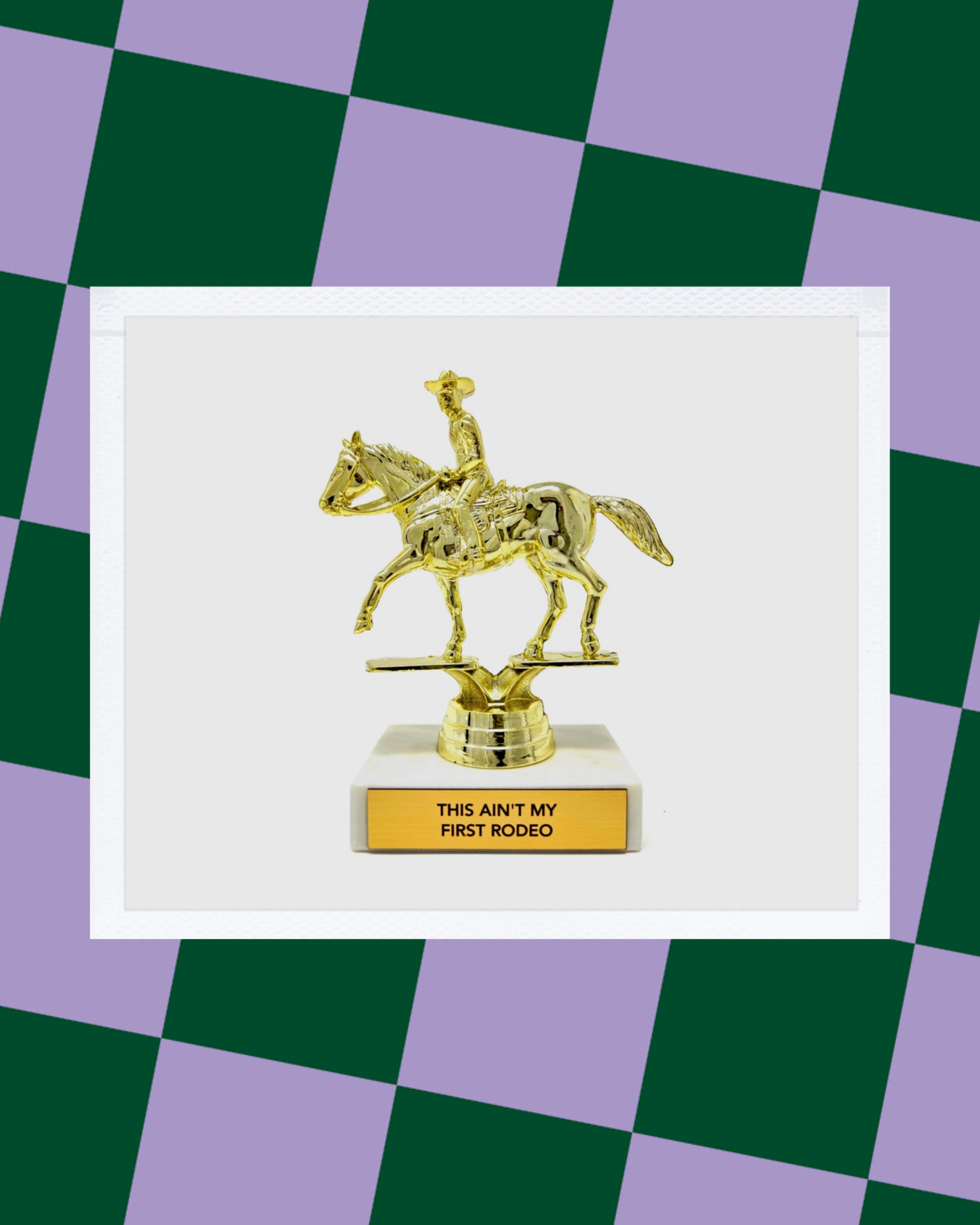 This Ain't My First Rodeo Trophy by Jenni Earle - Kiki Wonder